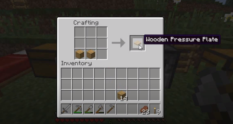 How To Make Wooden Pressure Plate: Minecraft Recipe